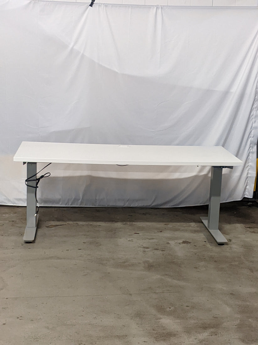 ALLSTEEL | ADJUSTABLE HEIGHT TABLE WITH GROMMET HOLES – Storr PreOwned