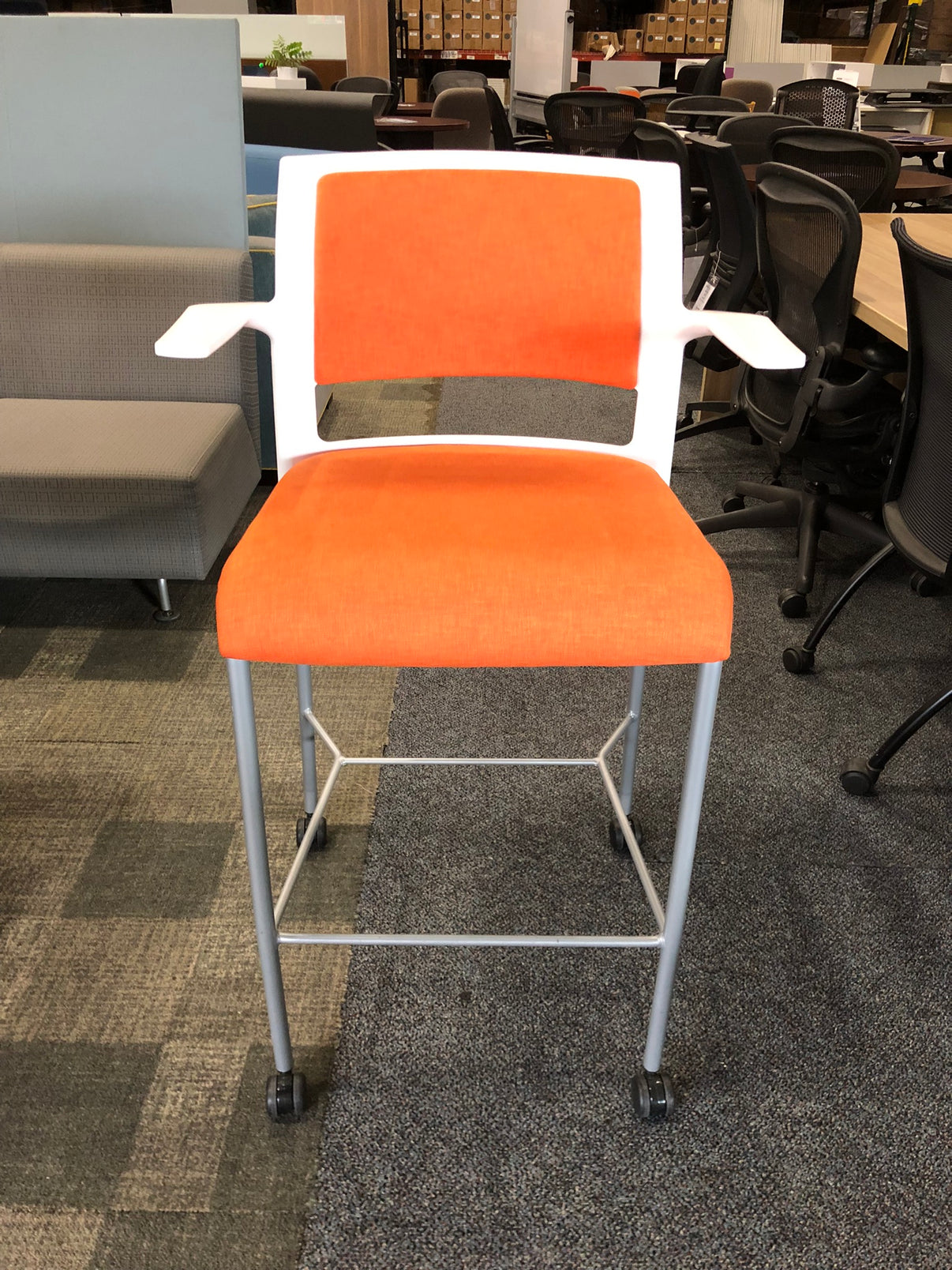 STEELCASE MOVE STOOL WITH CASTERS – Storr PreOwned